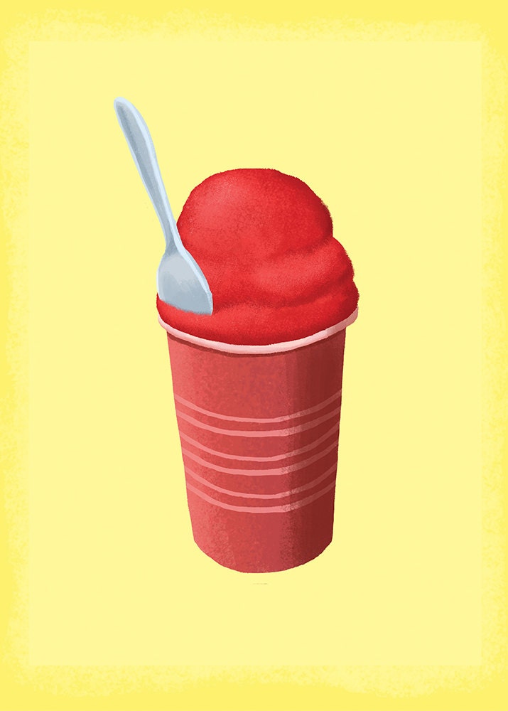 Italian Ice Art Print / Philly Food Illustration | Etsy