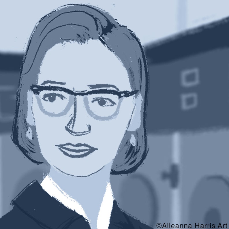 Grace Hopper Illustration / Women's History Art Print - Etsy