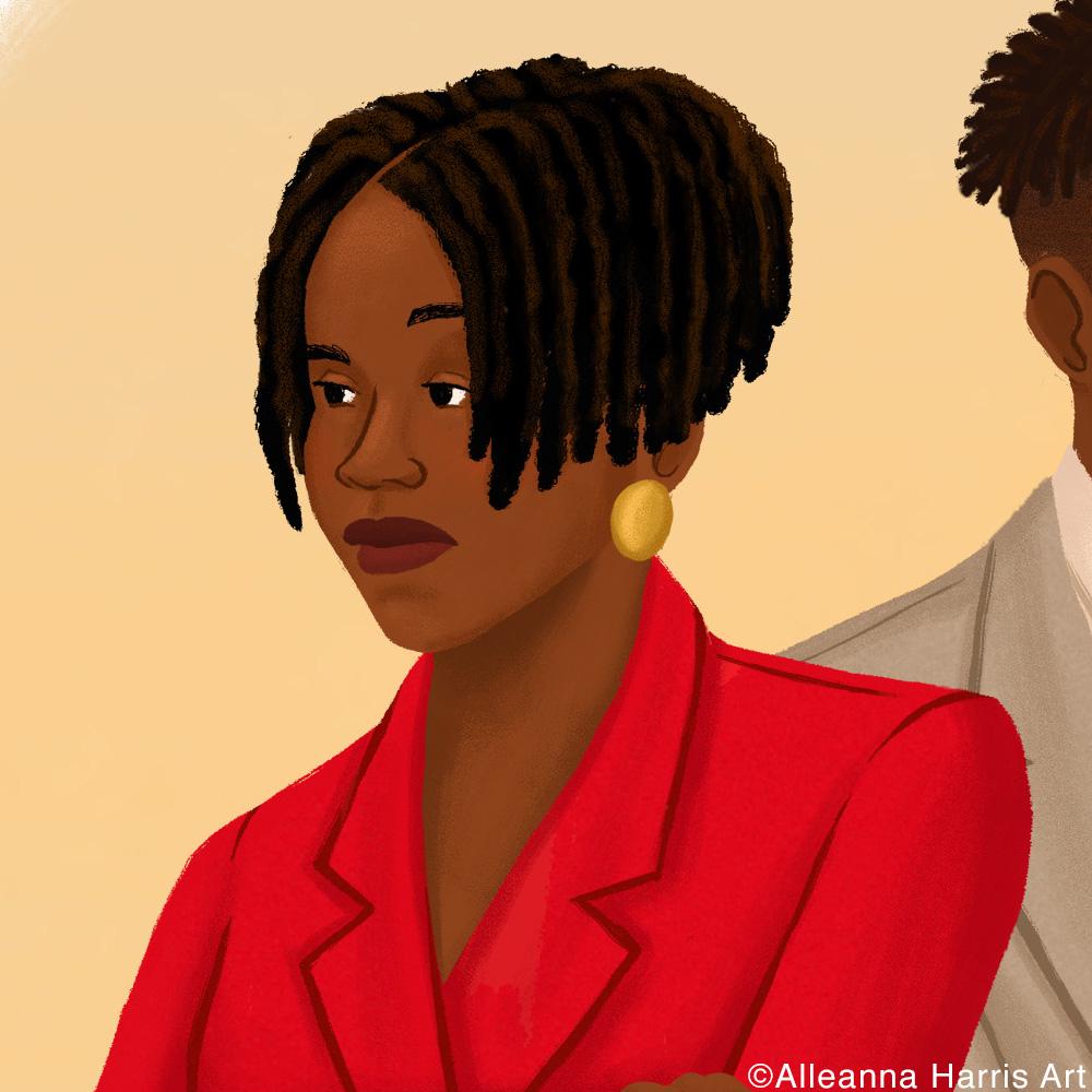 Maxine Shaw and Kyle Barker Art Print / Living Single Illustration - Etsy