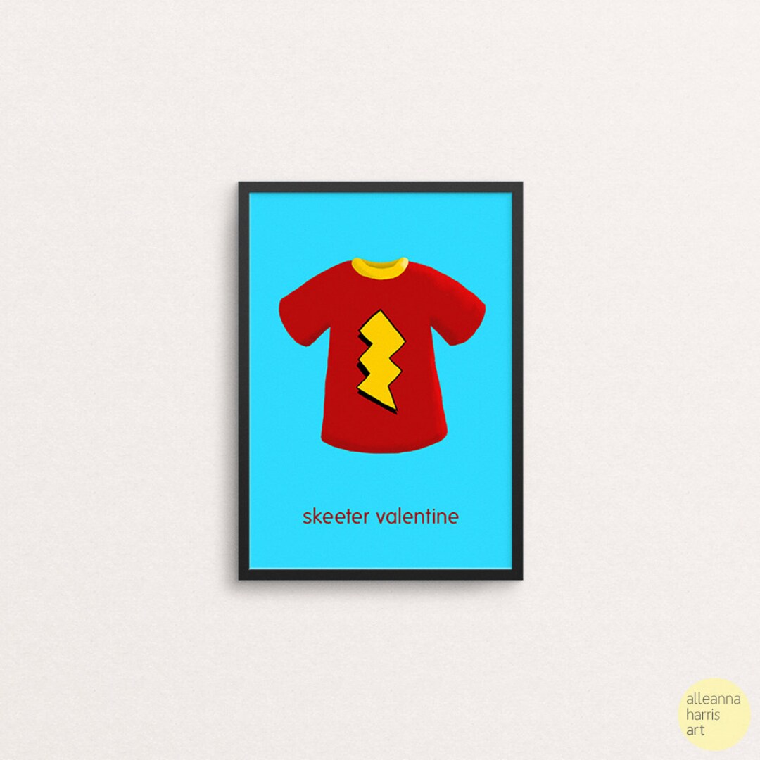 Skeeter Valentine Lightning T-shirt Illustration / Doug Art Print - Etsy