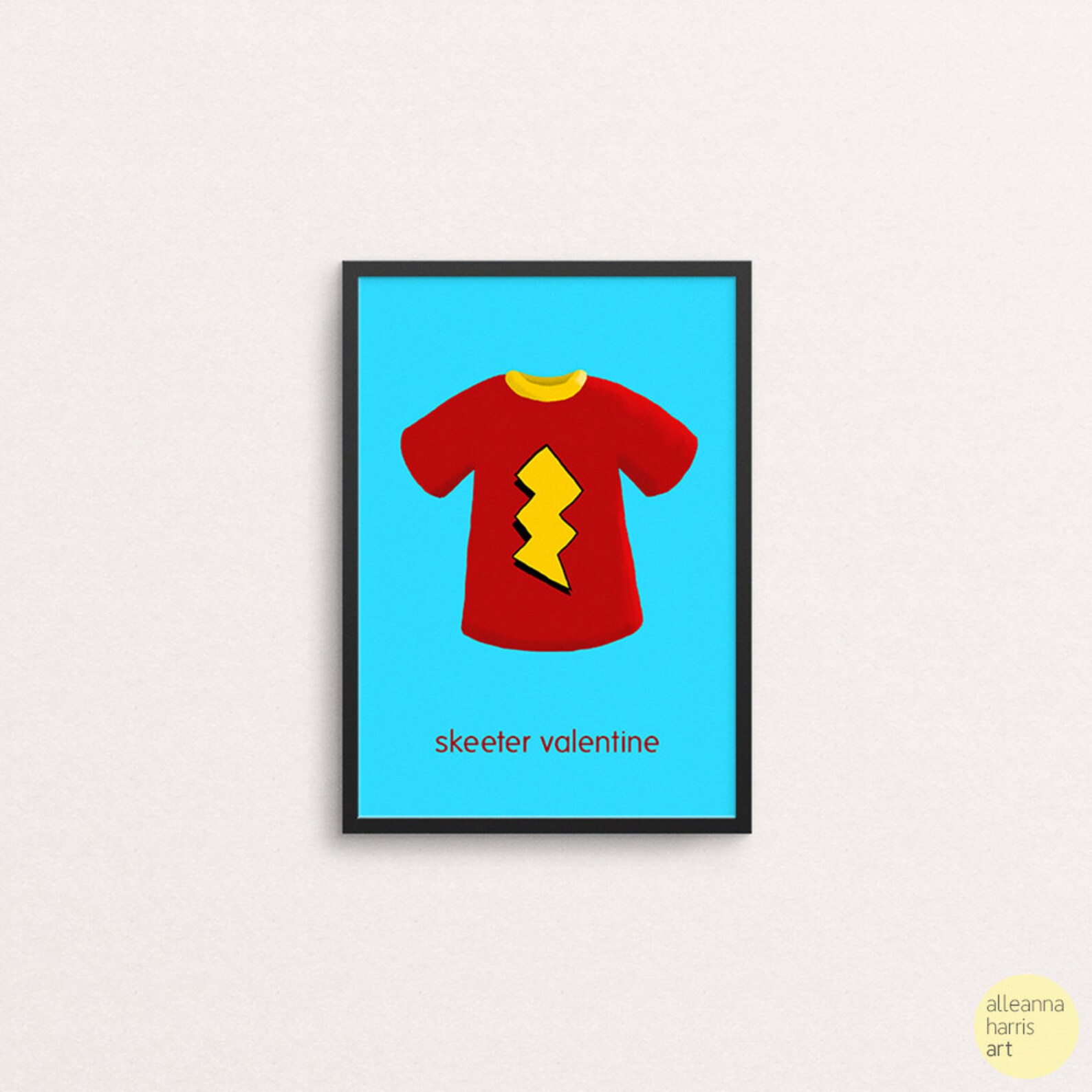 Skeeter Valentine Lightning T-shirt Illustration / Doug Art - Etsy