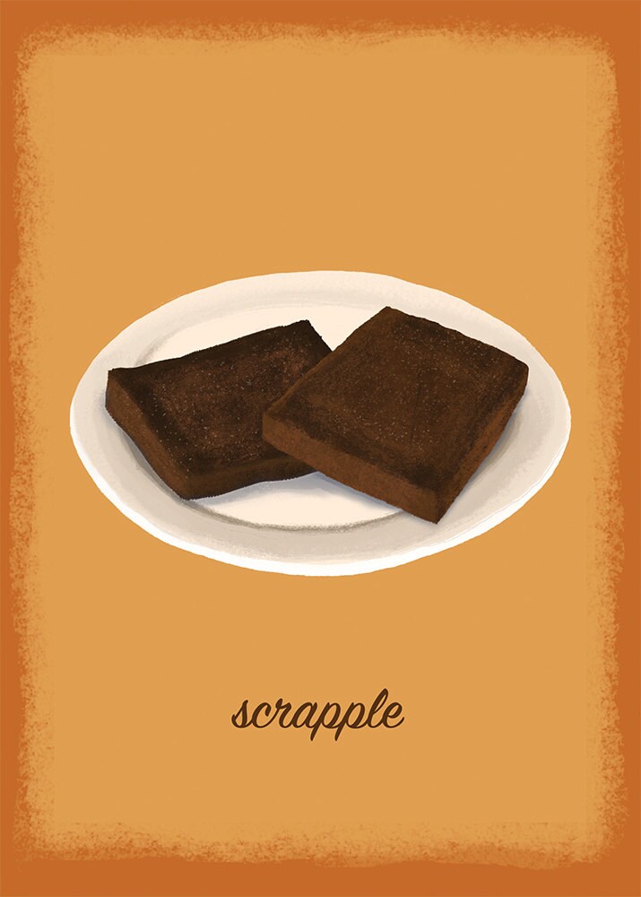 Scrapple Art Print / Philly Food Illustration | Etsy