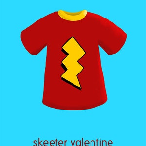 Skeeter Valentine Lightning T-shirt Illustration / Doug Art Print - Etsy