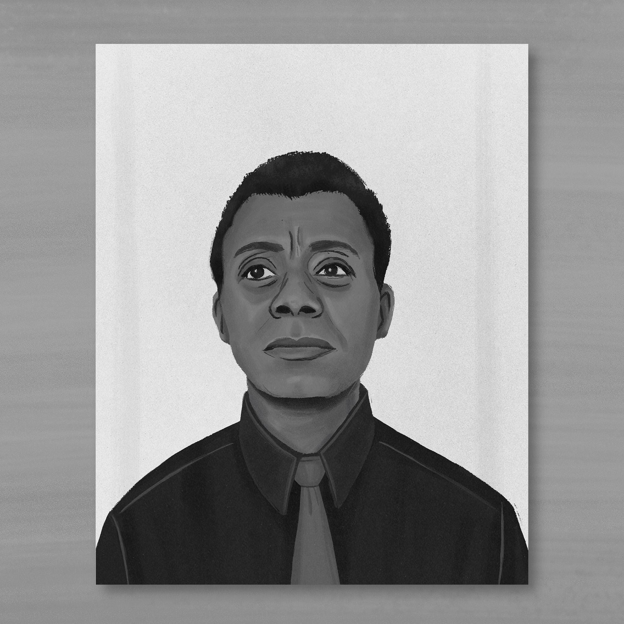James Baldwin Illustration / Black History Art Print - Etsy