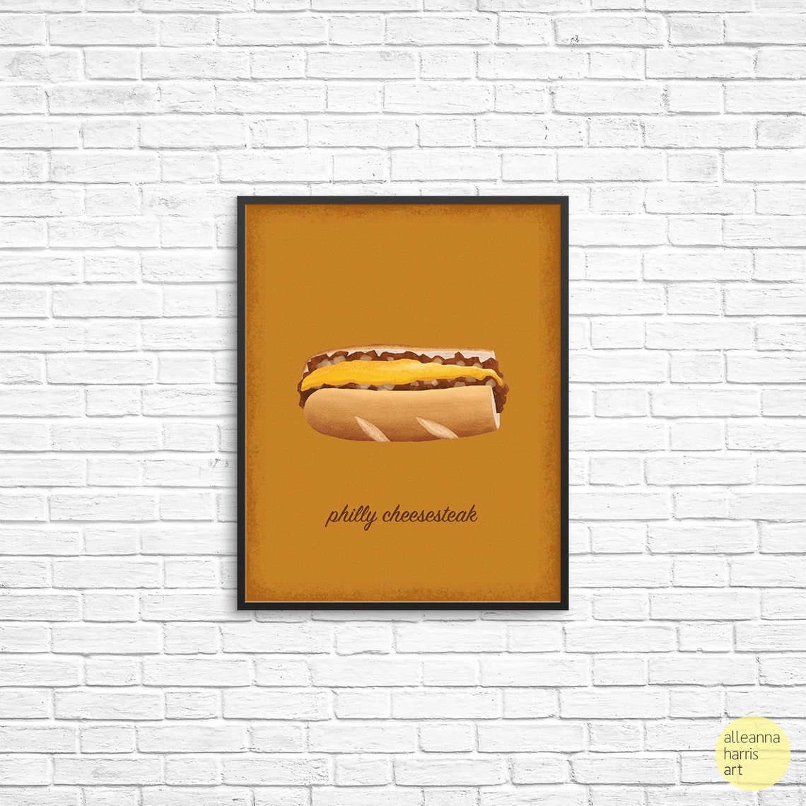 Philly Cheesesteak Art Print / Philly Food Illustration - Etsy