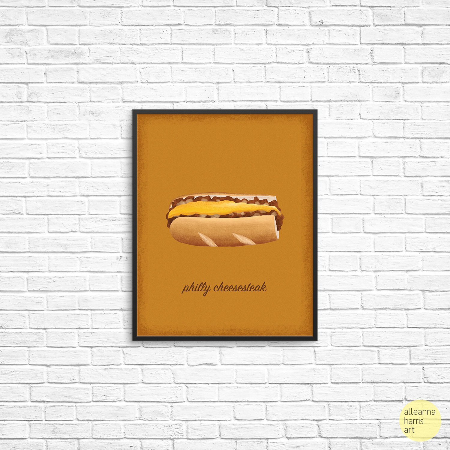 Philly Cheesesteak Art Print / Philly Food Illustration - Etsy