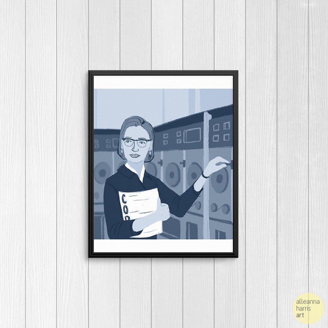 Grace Hopper Illustration / Women's History Art Print - Etsy