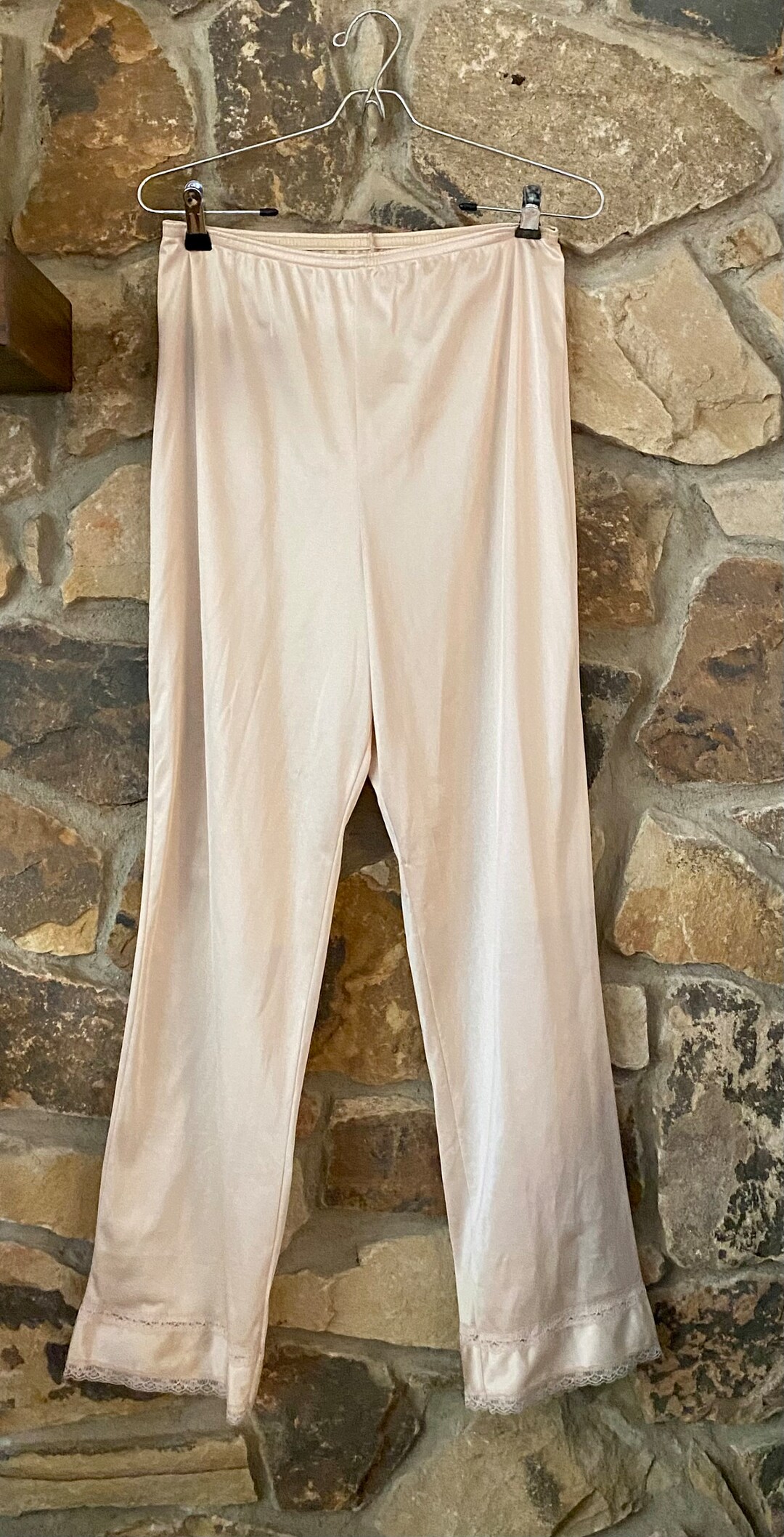 Vintage Adonna for JC Penny Beige/nude Nylon and Lace Long Bloomers ...