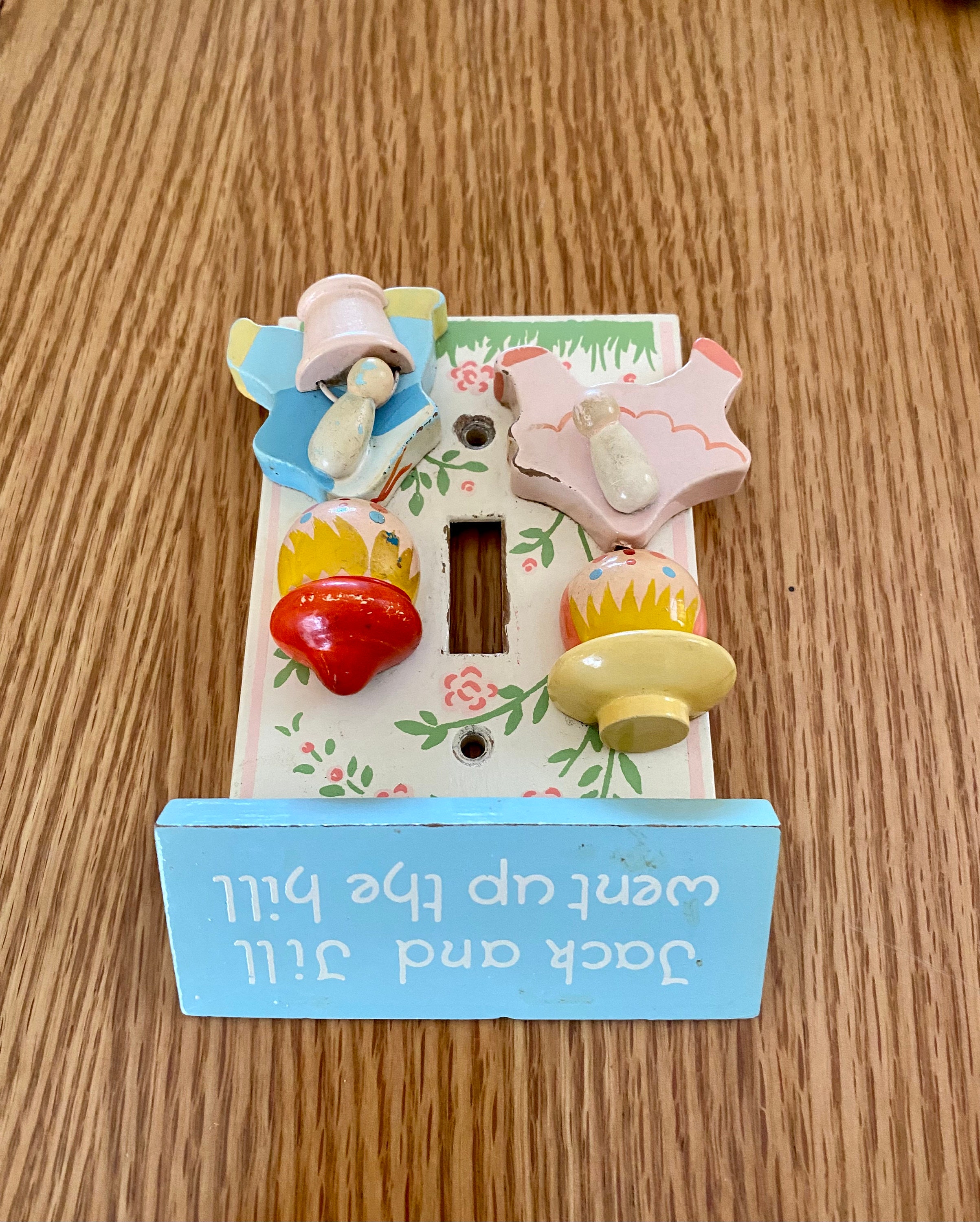 Adorable Vintage 1960s Jack & Jill Painted Wood Light Switch - Etsy
