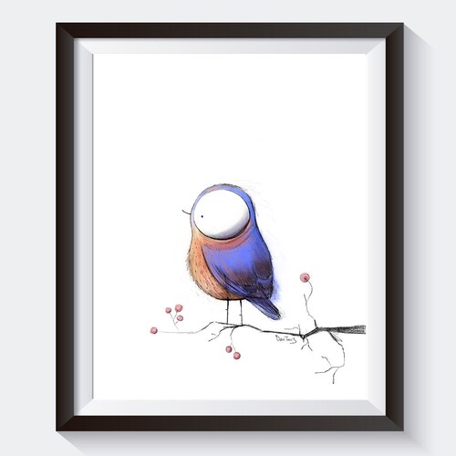Funny Bird Art Print - Etsy