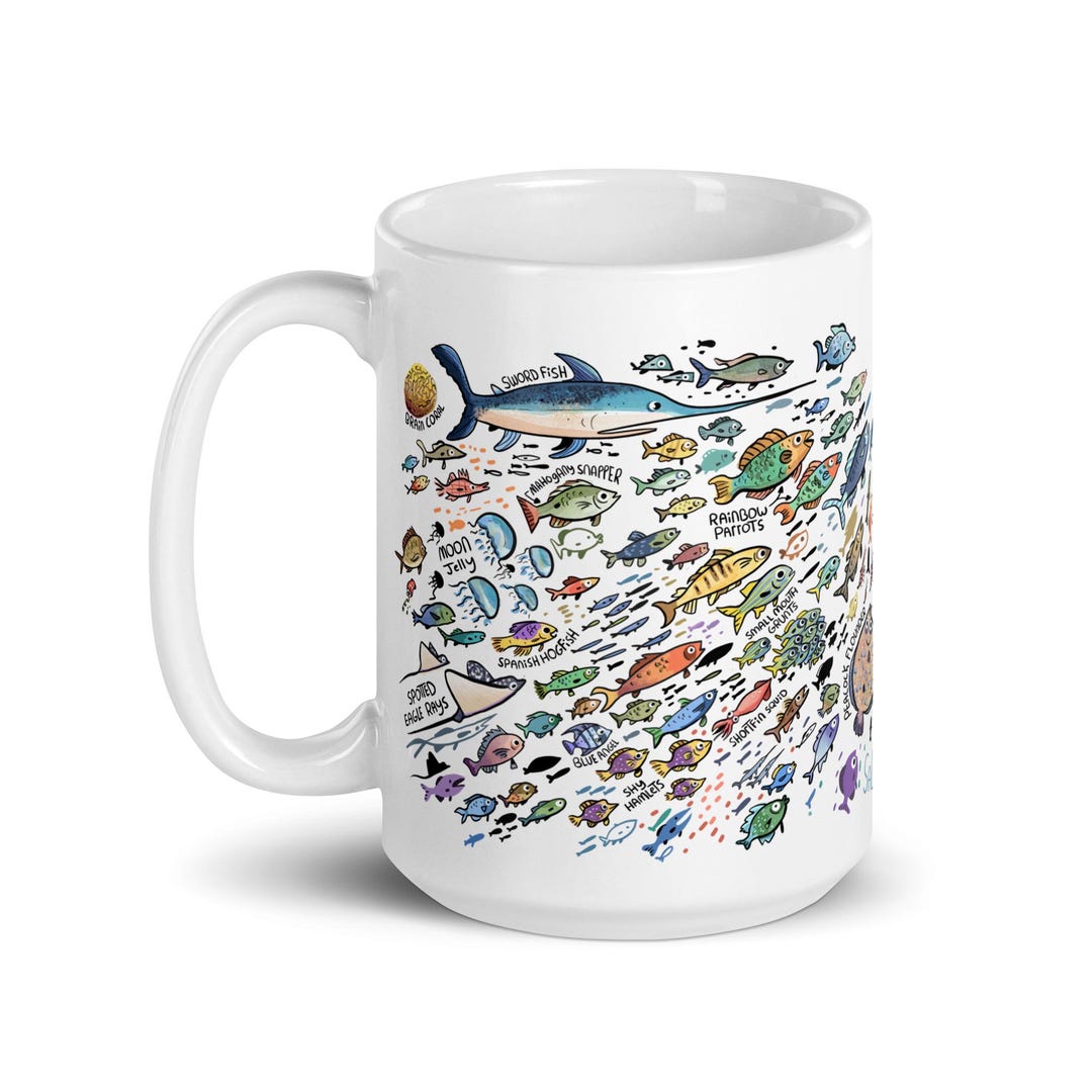 Saltwater Fish Coffee Mug - Perfect Gift for a Fisherman - Dad Brother ...