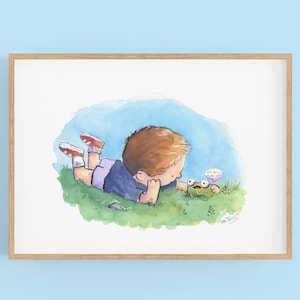 Good Listener - Frog and Boy - Art Print - Etsy