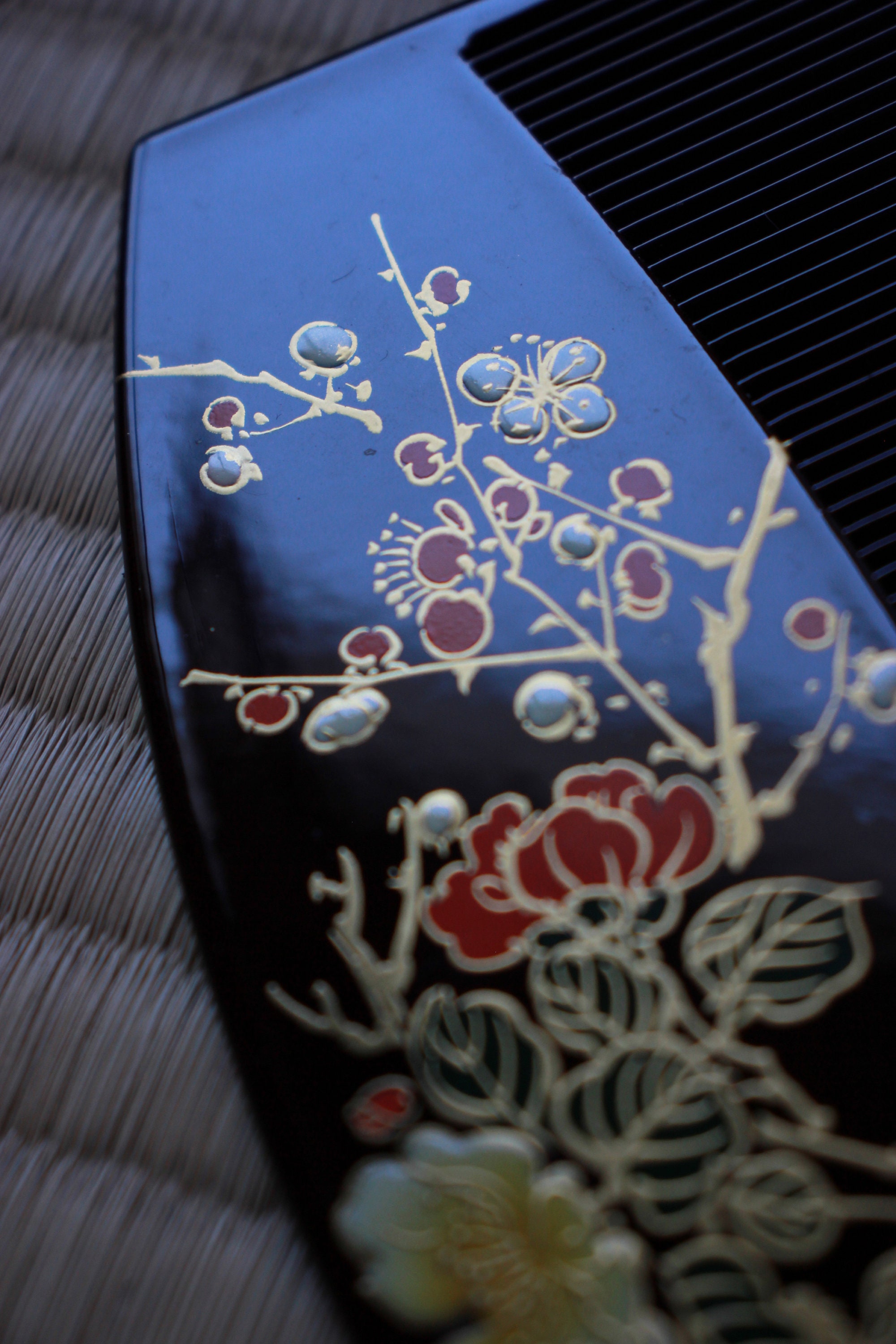 Vintage Comb Japanese Lacquered Hair Comb - Etsy