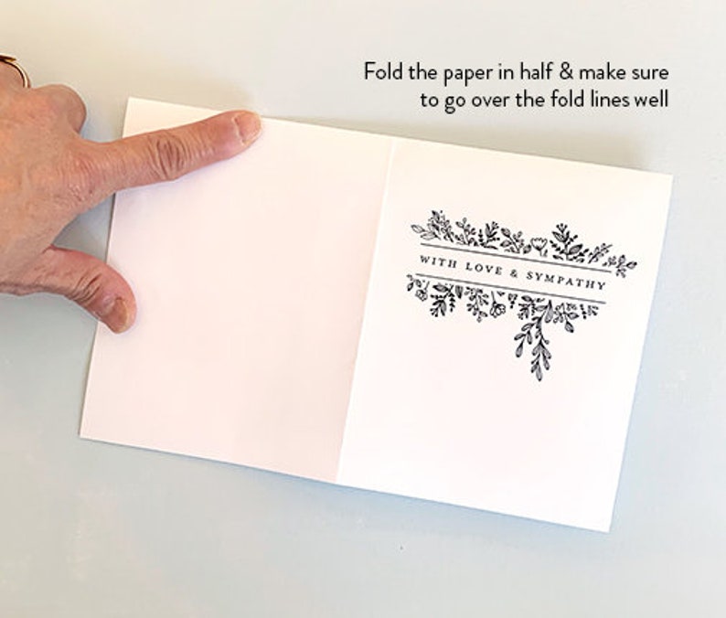 Printable SYMPATHY Card Eucalyptus FREE Printable Envelope | Etsy