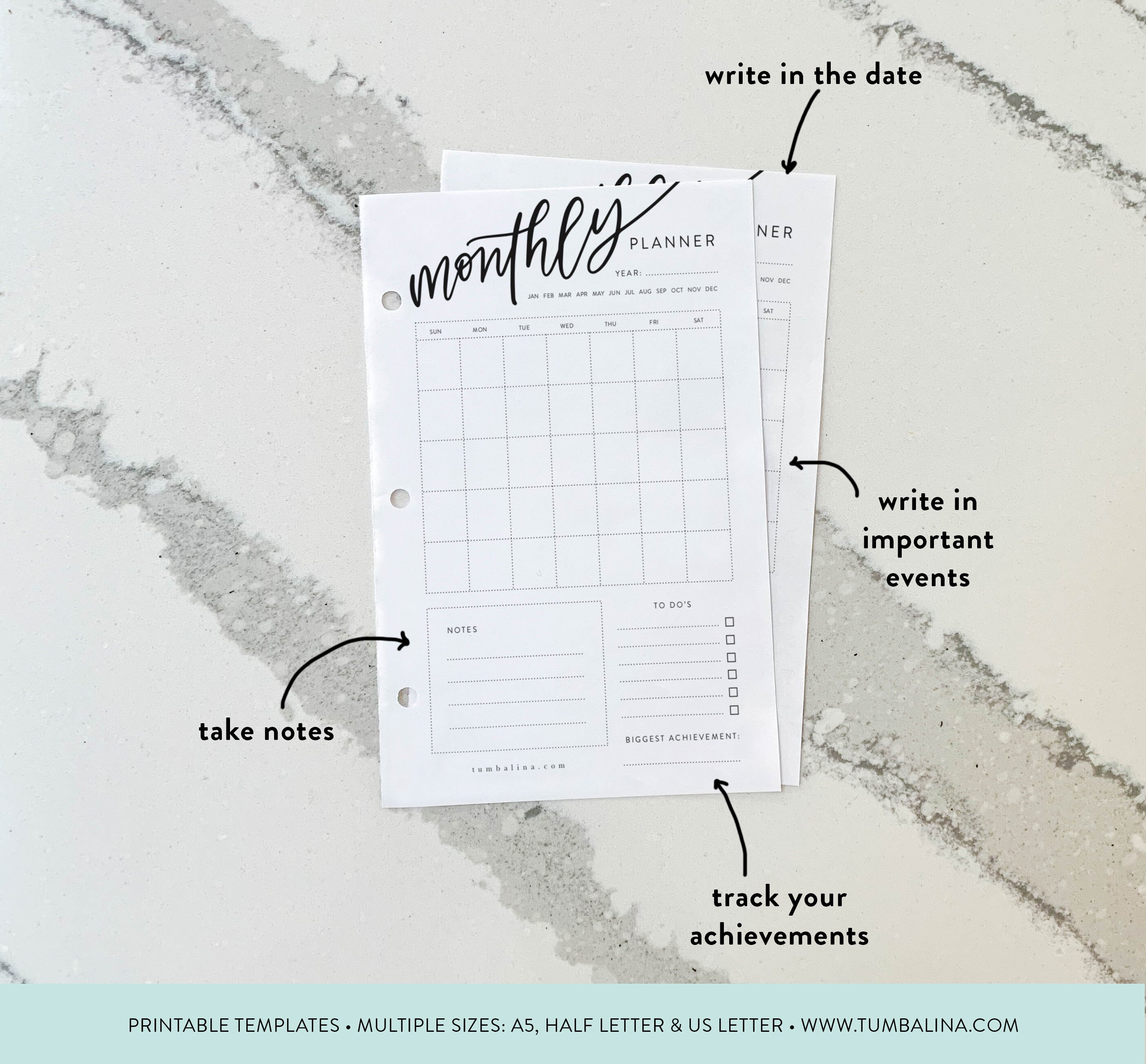 PLANNER BUNDLE Daily Weekly Monthly Printable Bundle - Etsy