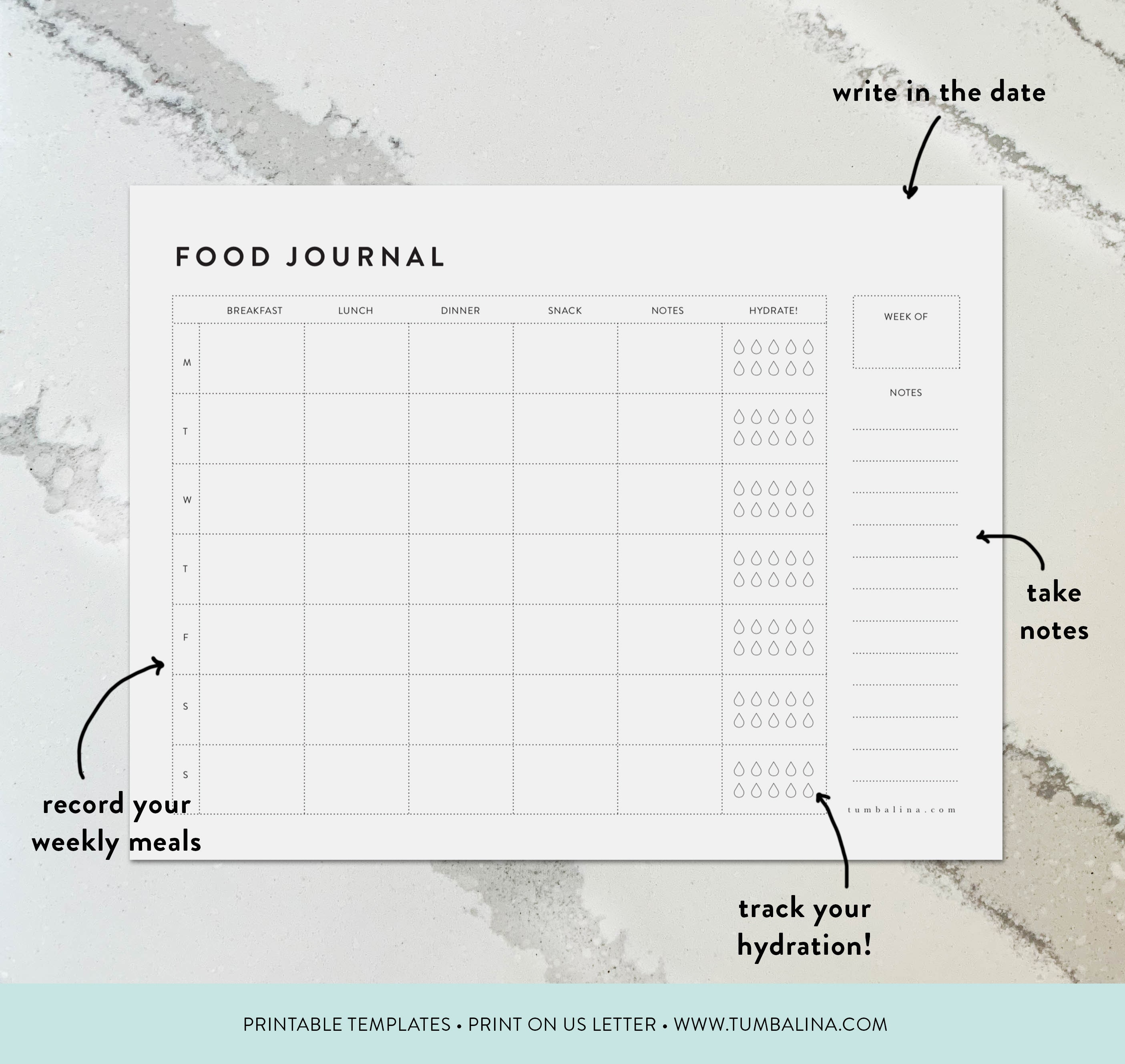 3 PIECE Menu Organizer Printable Menu Planner Food Journal | Etsy