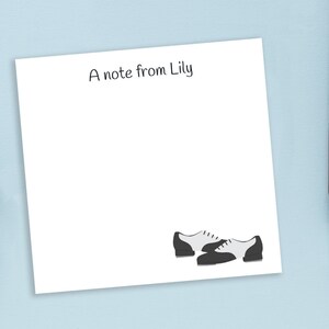 Custom Sticky Notes Tap Shoes Design // Personalized Gift Idea Coworker ...