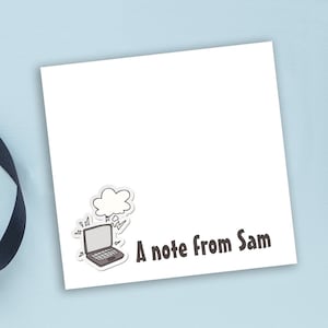 Personalized Sticky Notes With Custom Text and Computer Design // 3x3 ...