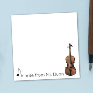 Personalized Sticky Notes Violin Design // 3x3 Inch With 50 Notes per ...