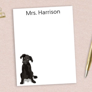 Personalized Notepad With Black Lab Dog Design and Custom Name // 50 ...