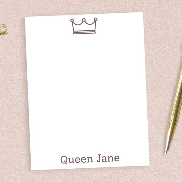 Custom Crown Notepad - Etsy