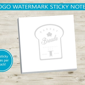 Sticky Notes Logo Watermark Design // 3x3 Custom Professional Sticky ...