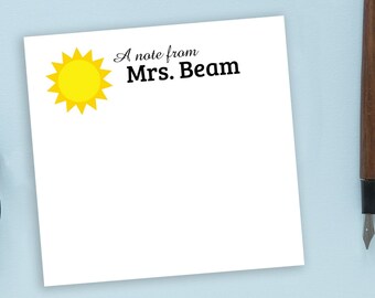 Personalized Sticky Notes With Pencil Design and Custom Text - Etsy