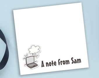 Personalized Sticky Notes With Custom Text and Bike Design // - Etsy