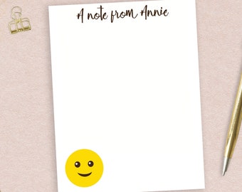 Custom Notepad With Custom Text and Colorful Design // 50 - Etsy