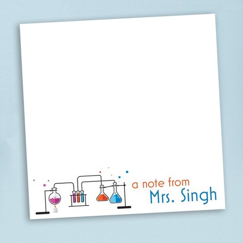 Personalized Sticky Notes Science Design // 3x3 Inch With 50 | Etsy