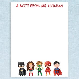 superhero notepad