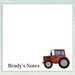 Personalized Sticky Notes With Tractor Design and Custom Text // 3"x3 ...