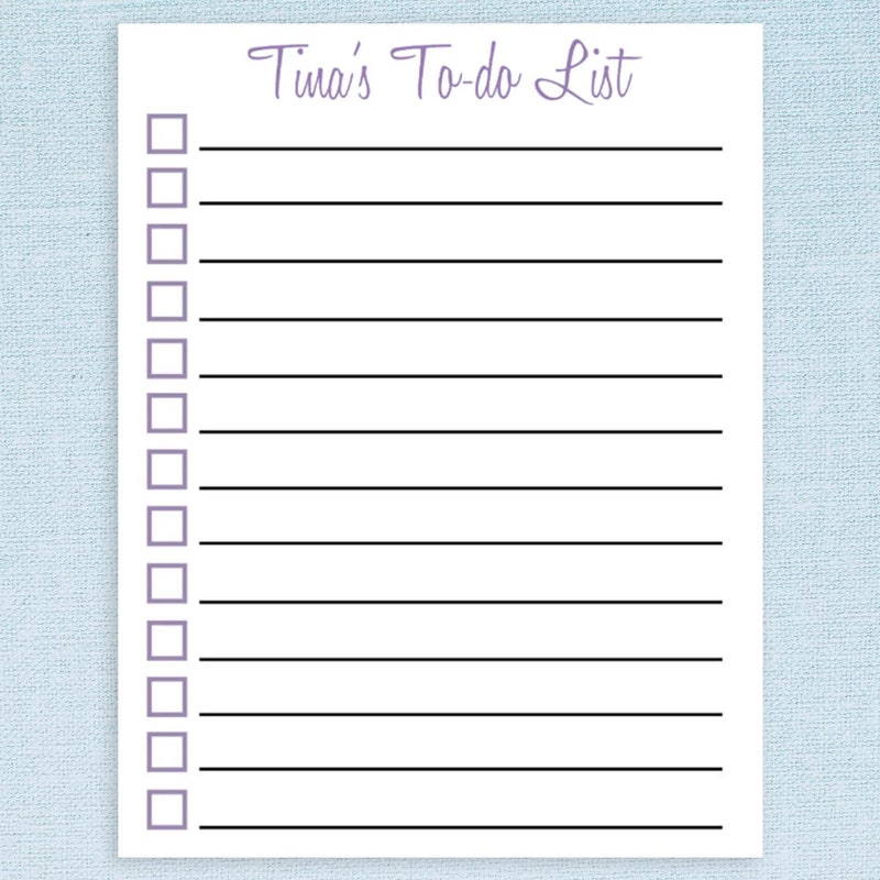 To Do List Notepad - Etsy