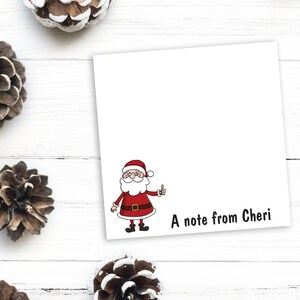 Christmas Sticky Notes Personalized With Custom Text // 3"x3", Gift ...