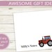 Personalized Sticky Notes With Tractor Design and Custom Text // 3"x3 ...