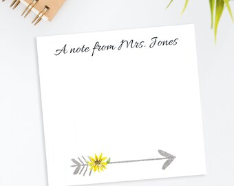 Personalized Sticky Notes With Custom Text and Bike Design // - Etsy