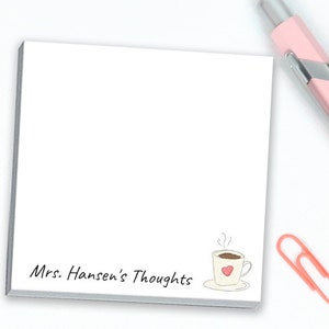 Personalized Sticky Notes Coffee Design // 3x3 Inch With 50 Notes per ...