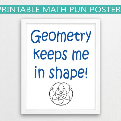 Math Printable Poster Pun // Math Classroom Decor JPG - Etsy