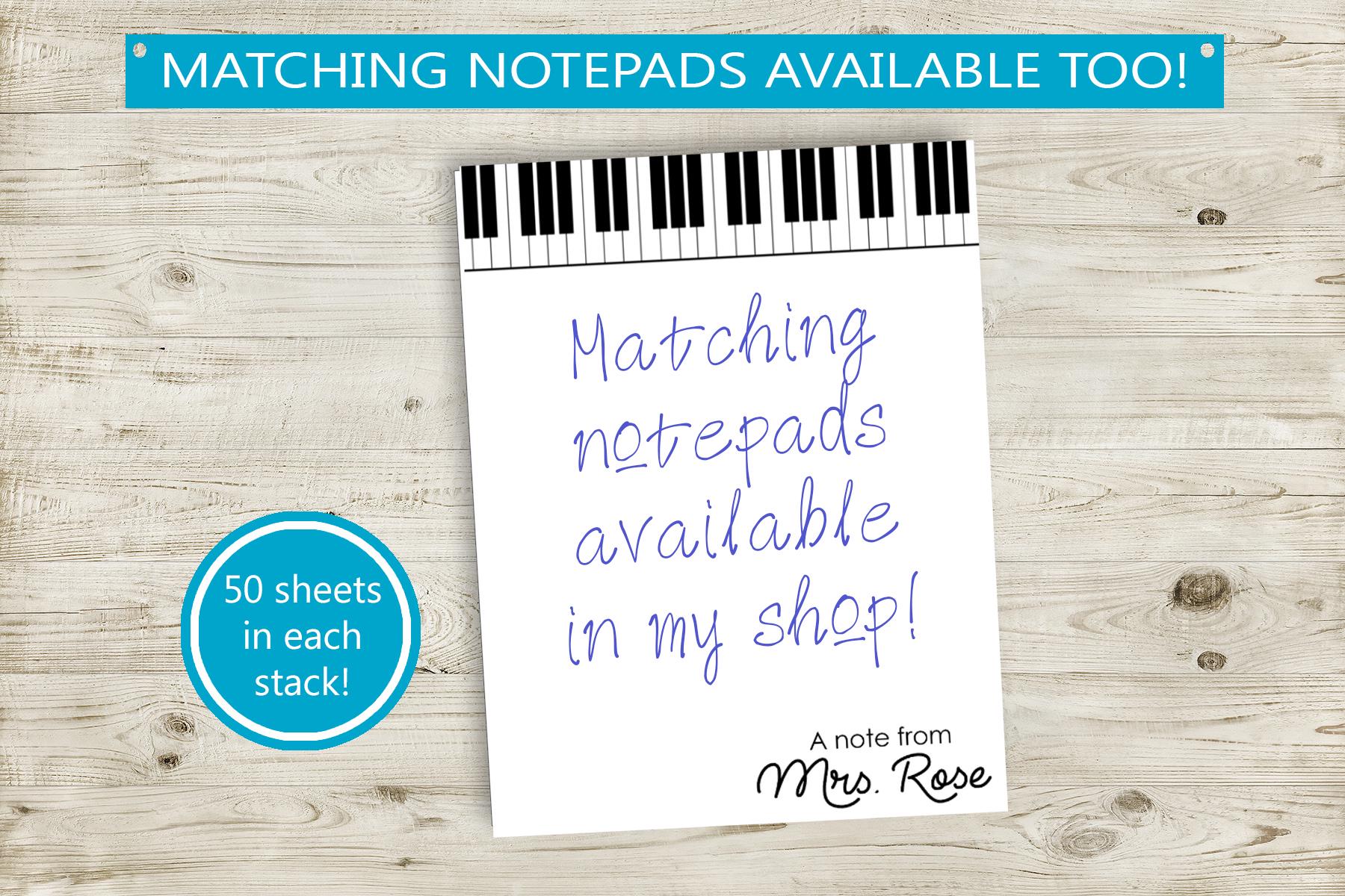 Custom Music Sticky Notes // Fun Piano Keyboard Design, Gift Idea ...