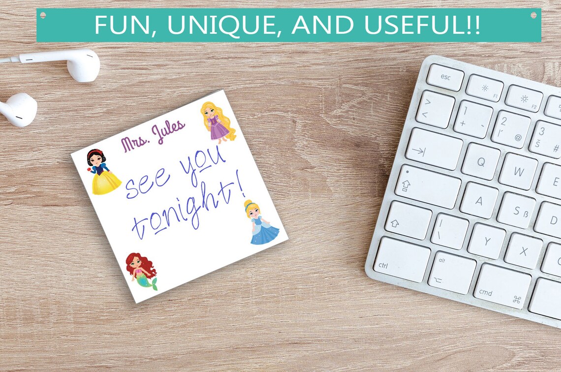 Custom Princess Sticky Notes // Personalized Gift Idea - Etsy