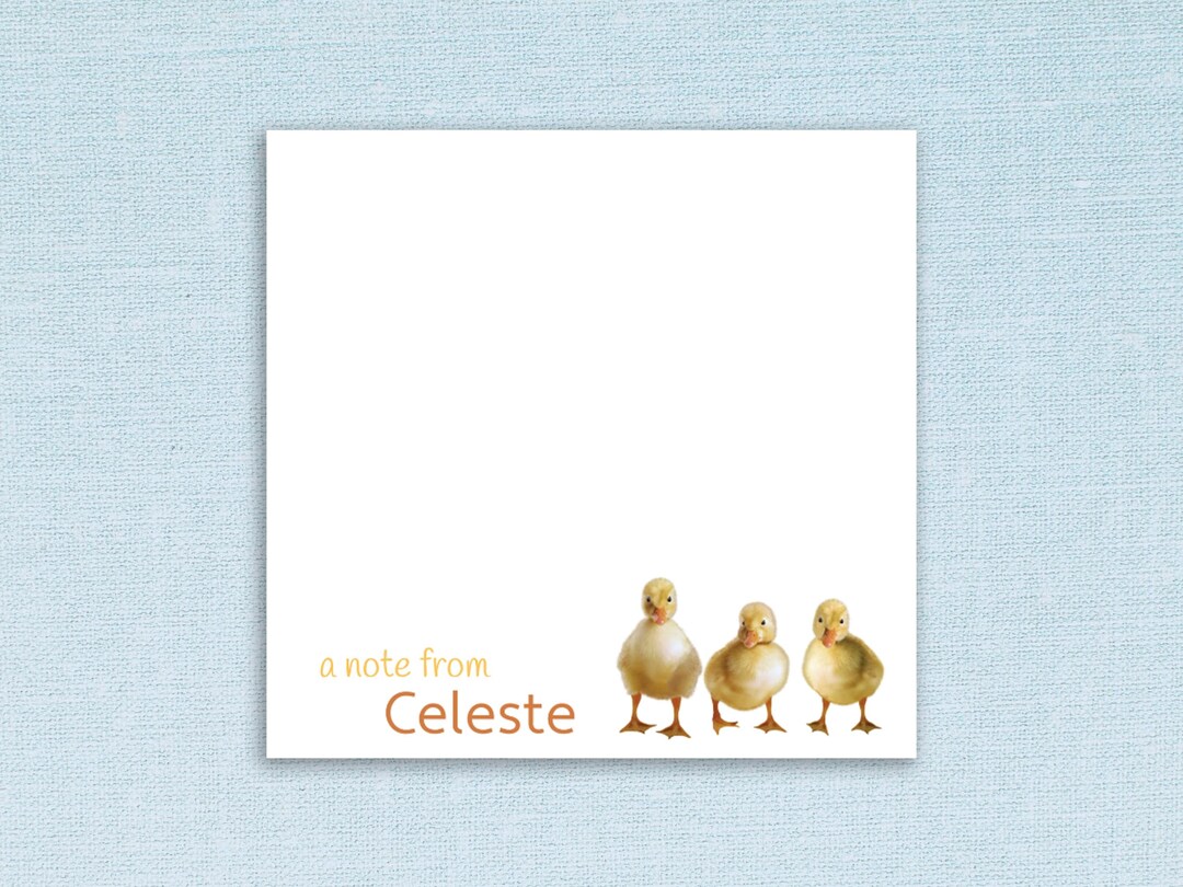 Personalized Sticky Notes With Duck Design and Custom Name // 3"x3", 50 ...
