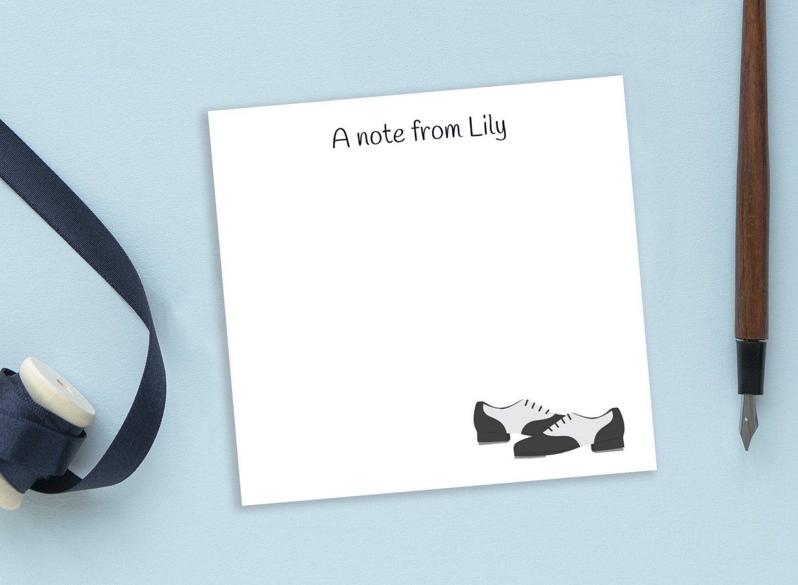 Custom Sticky Notes Tap Shoes Design // Personalized Gift Idea Coworker ...