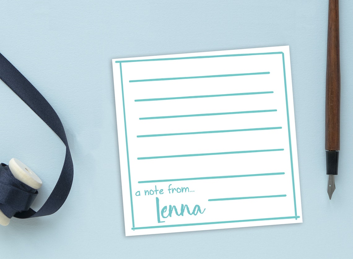 Personalized Sticky Notes With Custom Name // 3x3 | Etsy