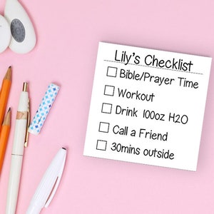 Custom Checklist Sticky Notes // Organization 3x3 Stick Notes, Check ...