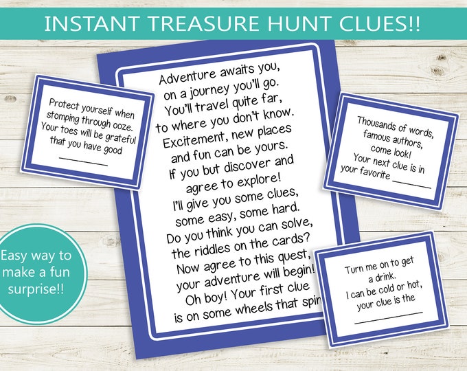 Classroom Scavenger Hunt Rhyming Riddle Clue Cards, Back to School ...