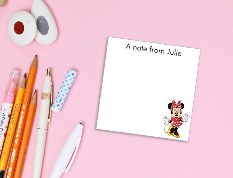 Cute Mouse Custom Sticky Notes // Personalized Gift Idea | Etsy