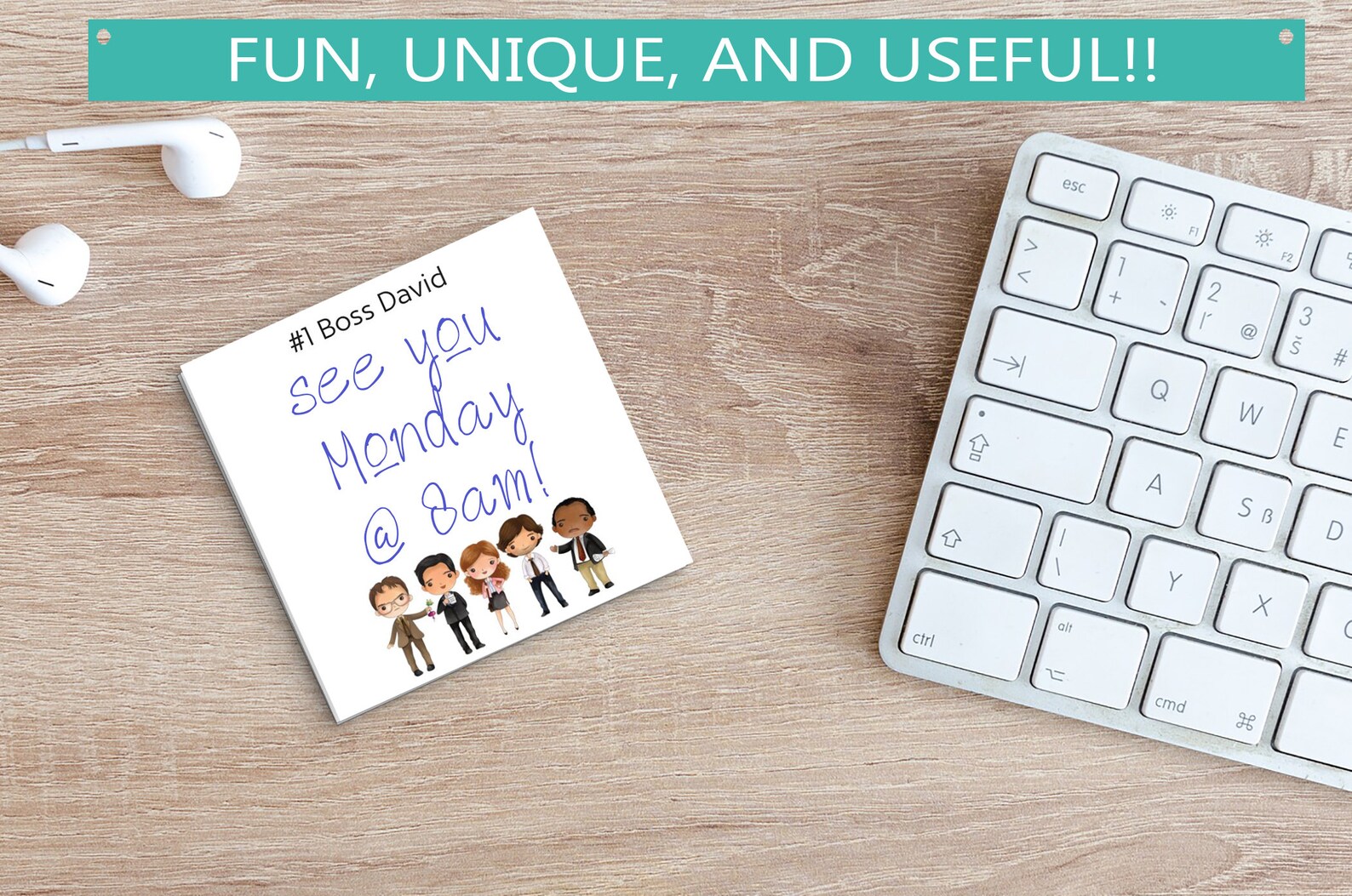 Custom Office Sticky Notes // Personalized Gift Idea for Boss, Coworker ...