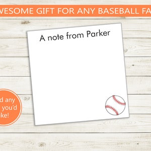 Custom Baseball Sticky Notes // Personalized Gift Idea for Coworker ...