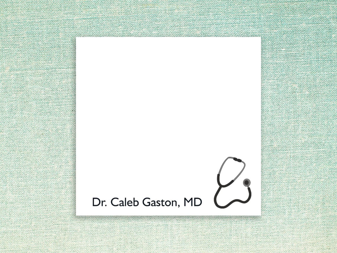 Custom Stethoscope Sticky Notes // Personalized Text // 50 Stickies per ...