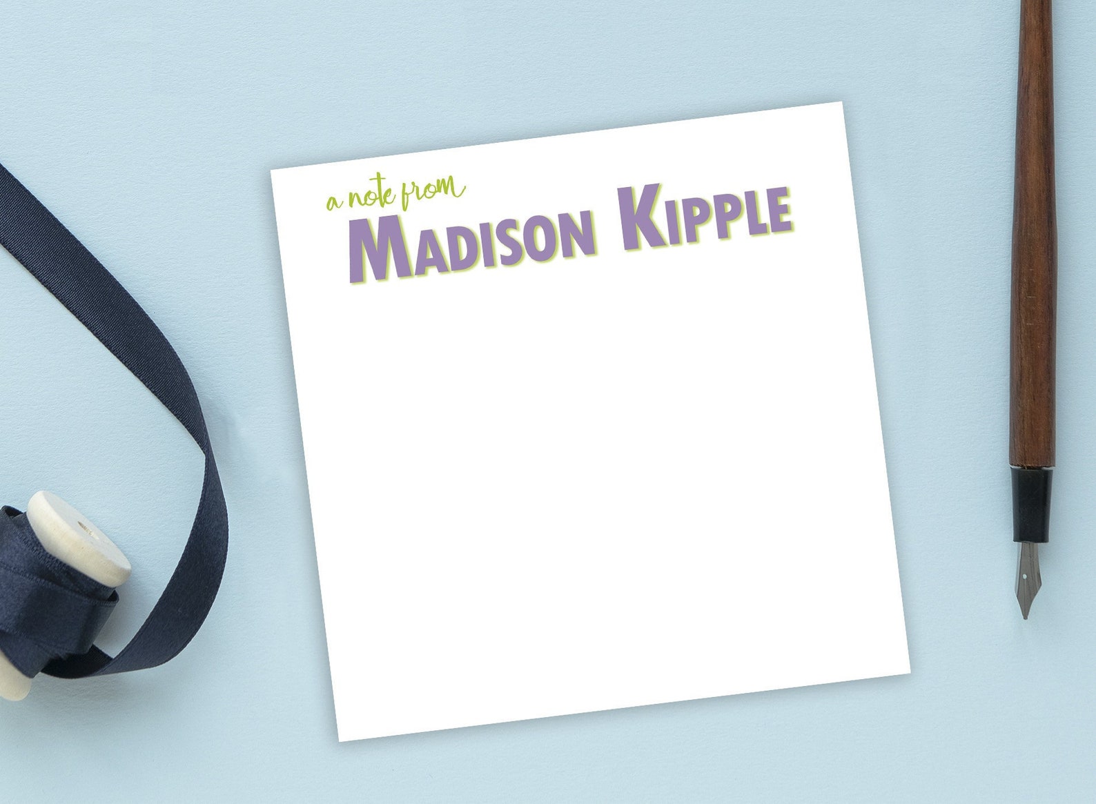 Personalized Sticky Notes With Colorful Custom Name // - Etsy